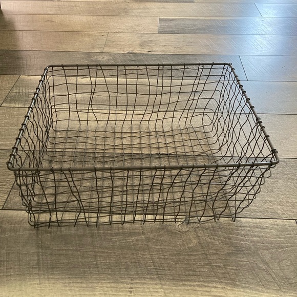 Storage & Organization | One Wire Galvanized Basket | Poshmark